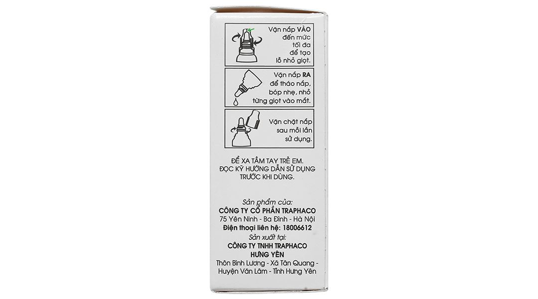 Dung dịch nhỏ mắt Ofloxacin Traphaco 0.3% trị nhiễm khuẩn mắt chai 6ml ...
