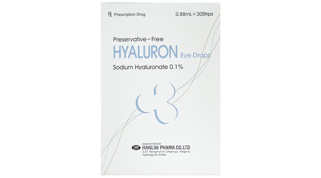 Thuốc nhỏ mắt Hyaluron Eye Drops 0.1% trị tổn thương giác mạc và kết ...