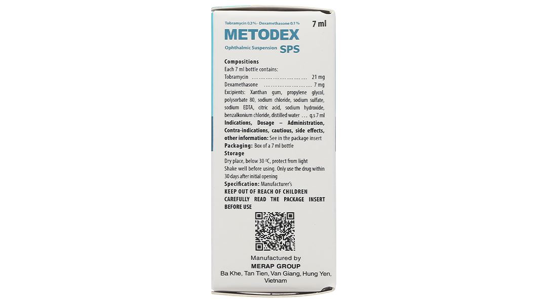 Thuốc nhỏ mắt Metodex SPS 0.3%/0.1% trị viêm mắt có đáp ứng steroid ...