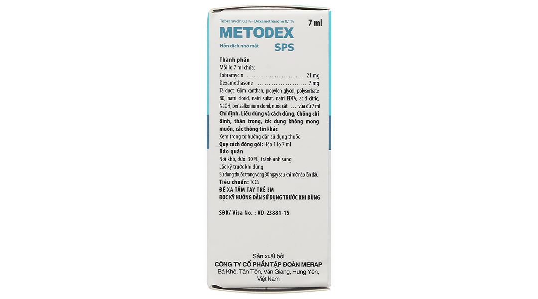 Thuốc nhỏ mắt Metodex SPS 0.3%/0.1% trị viêm mắt có đáp ứng steroid ...