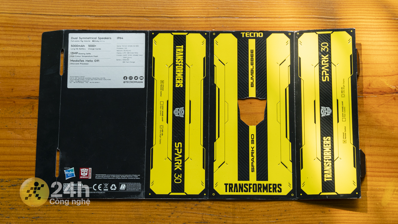 Trên tay TECNO SPARK 30 Transformer Bumble Bee Edition: Ngoại hình đẹp