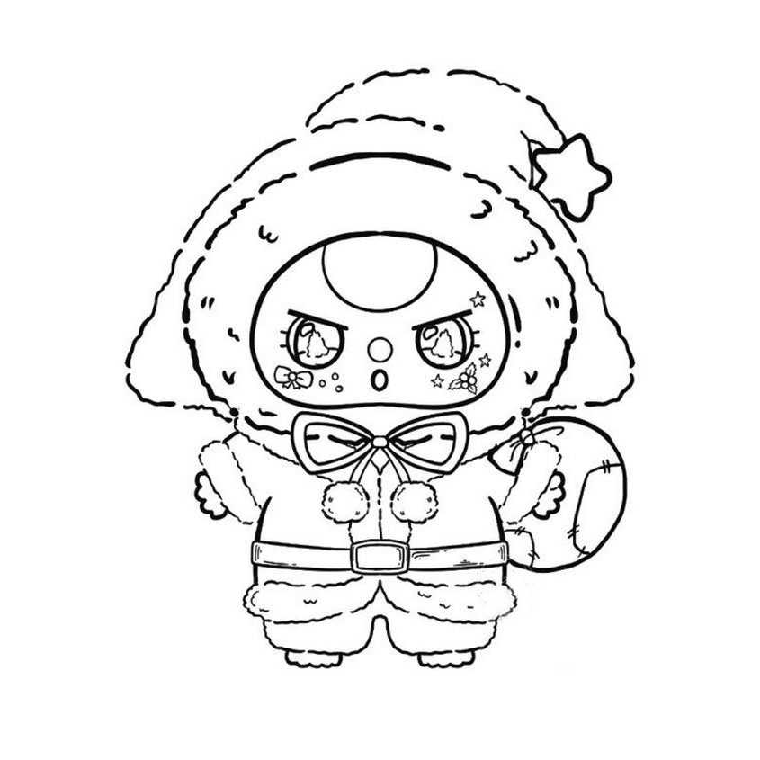 Bộ tranh tô màu baby three đáng yêu, tải miễn phí cho bé sáng tạo