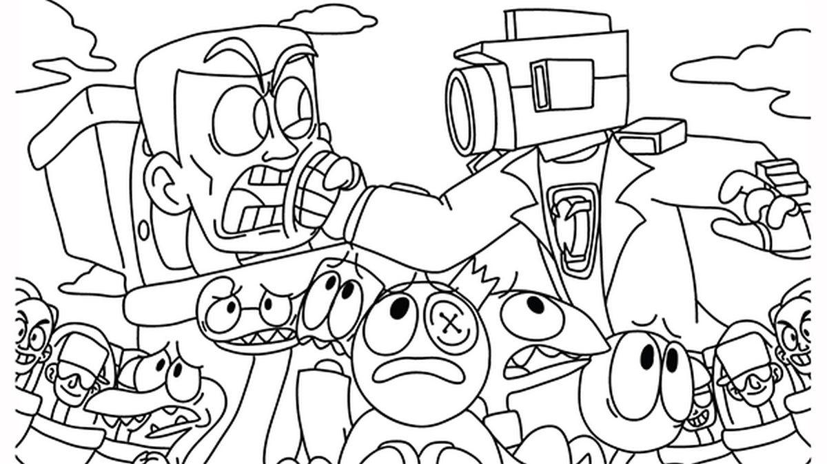 100+ tranh tô màu cameraman đẹp, sáng tạo dành cho bé