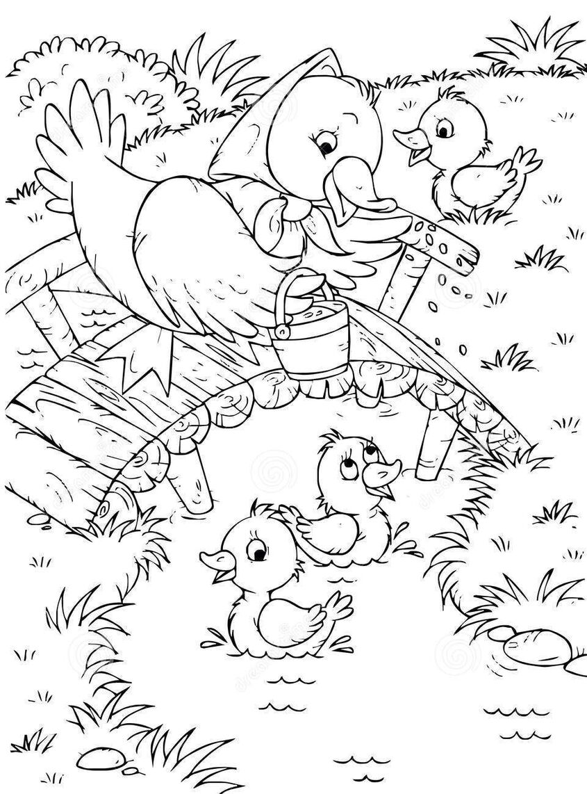 100+ tranh tô màu con vịt đáng yêu, tải xuống miễn phí