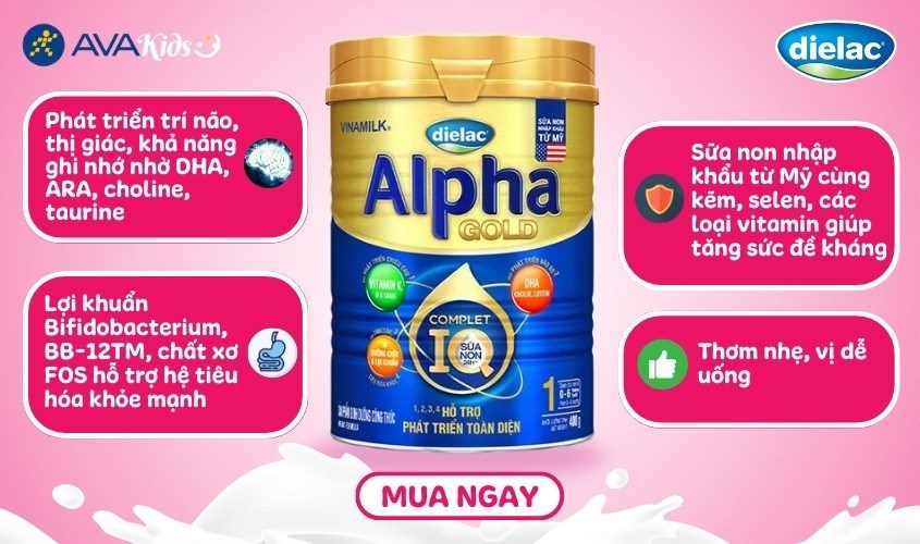 Top 10 loại sữa bổ sung DHA giúp phát triển trí não cho bé thông minh