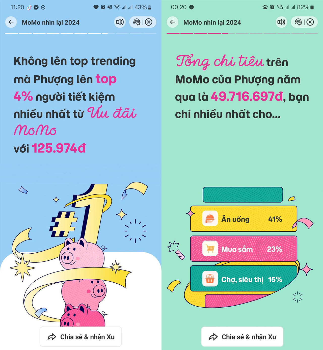 Hướng dẫn cách xem nhìn lại 2024 trên MoMo để xem tổng chi tiêu