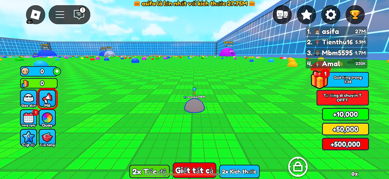 Code Eat Blobs Simulator mới nhất tháng 01/2025, cách nhập code
