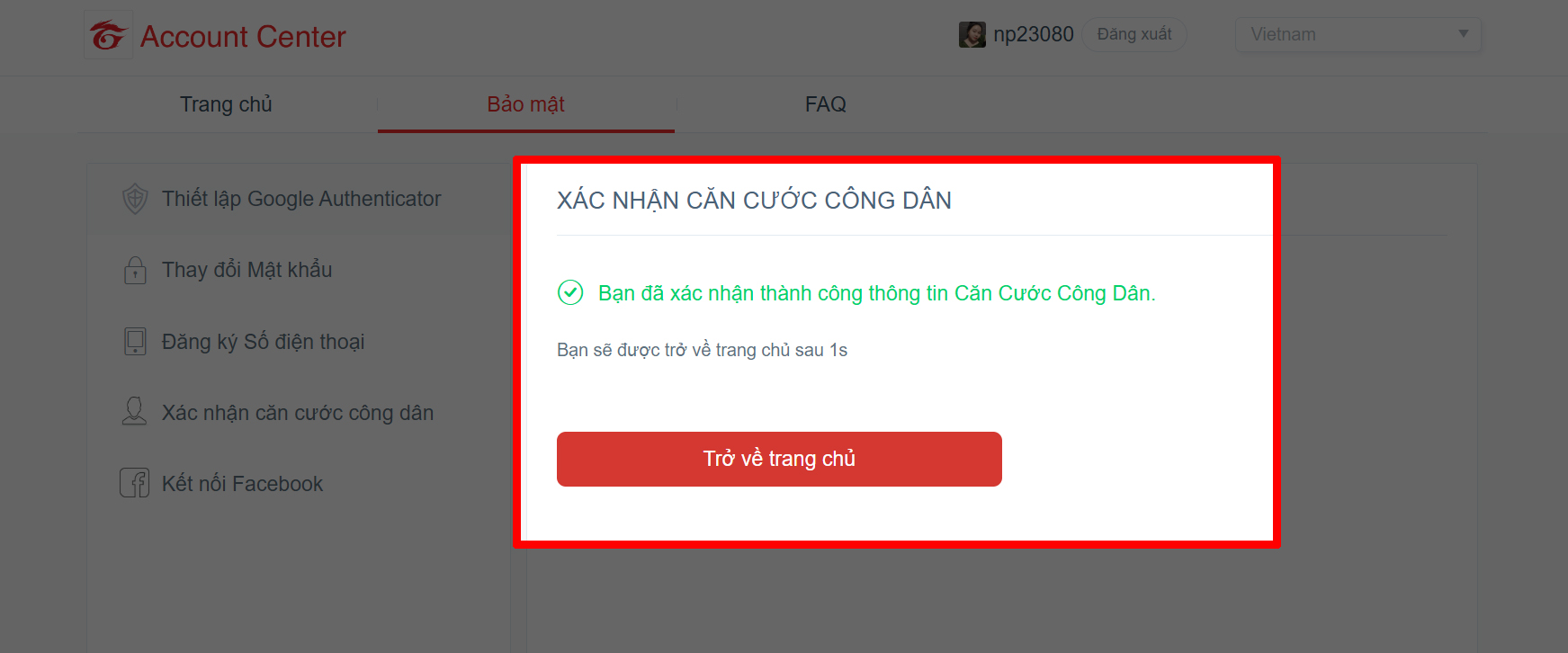 Hướng dẫn cách xác thực CCCD cho tài khoản Garena cực đơn giản