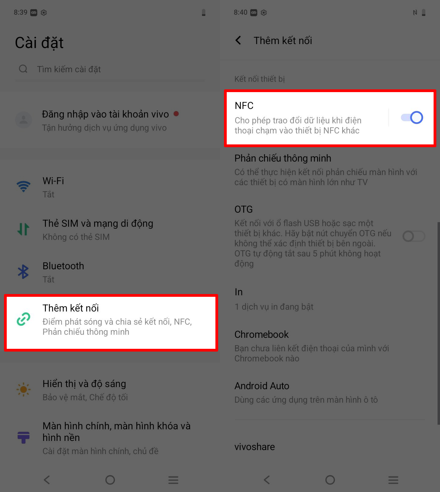Cách bật NFC trên vivo Y19s Pro cực nhanh để thanh toán và chia sẻ