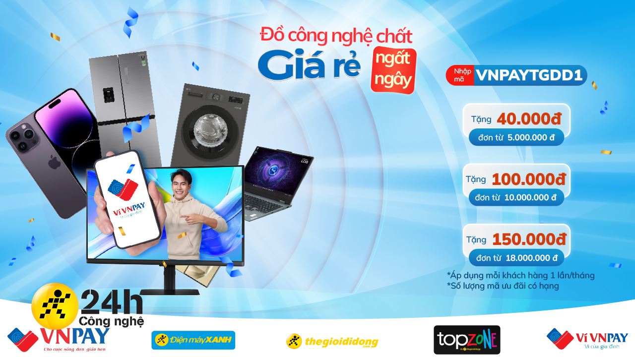 Sử dụng mã VNPAYMytour1 để được giảm ngay 150K cho đơn hàng khi thanh ...