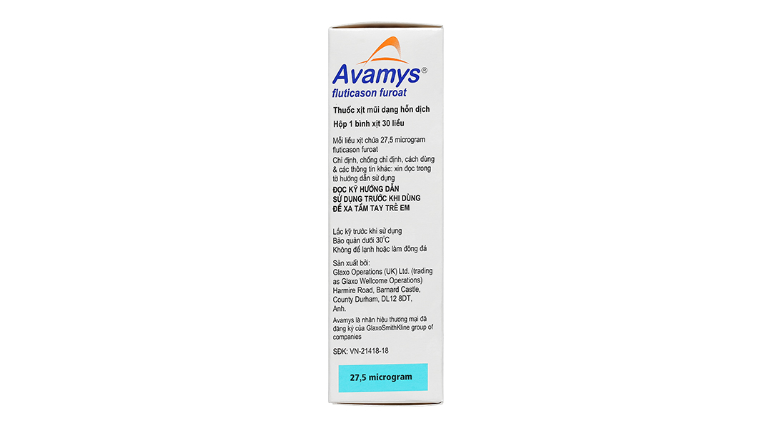 Hỗn dịch xịt mũi Avamys điều trị viêm mũi dị ứng chai 30 liều xịt - 03/ ...
