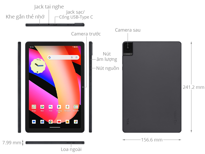 TCL Tab 10L Gen 3 WiFi 4GB/64GB chính hãng, giá tốt, BH 18 tháng