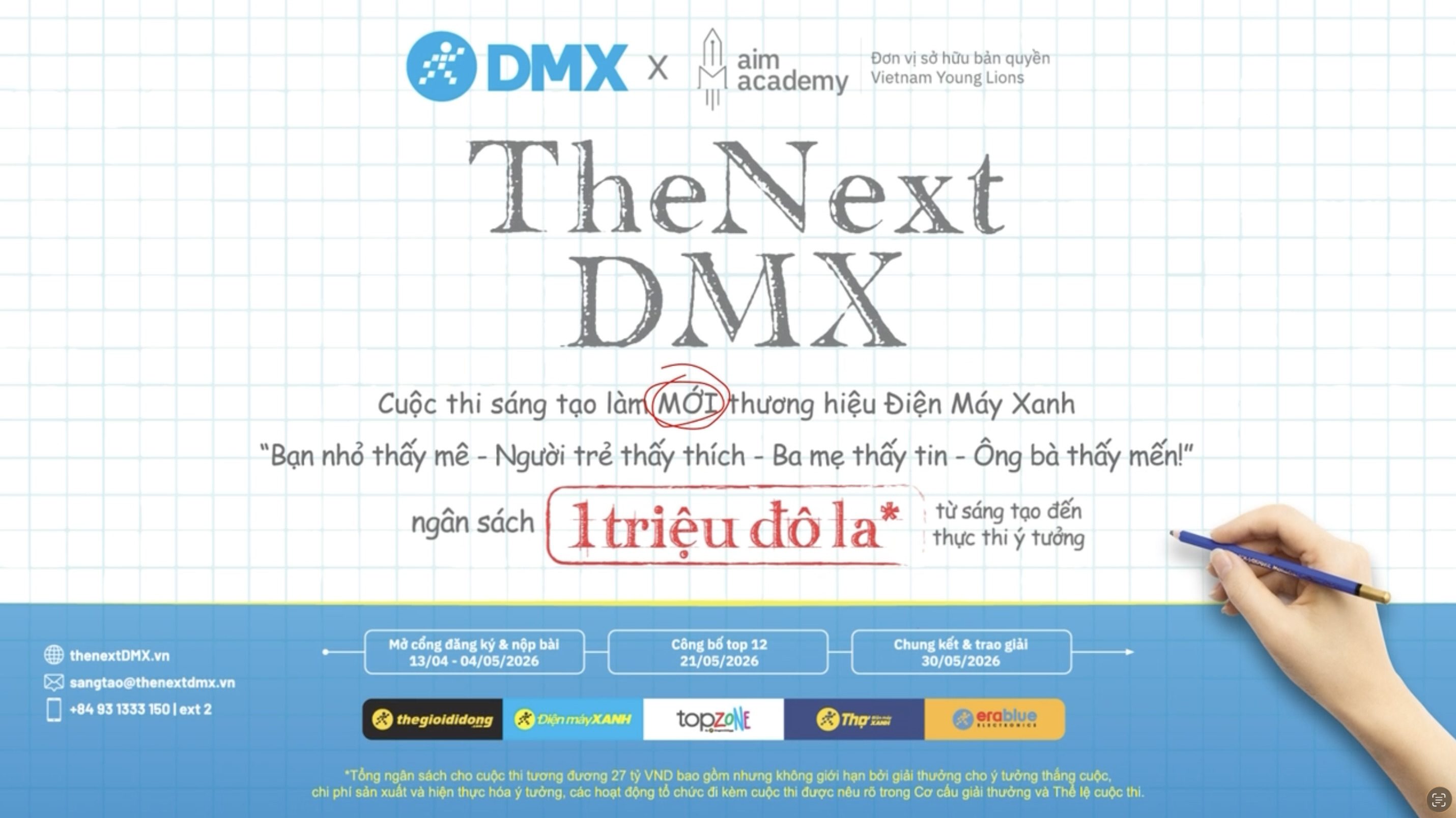 Cuộc thi The Next DMX: Sáng tạo thương hiệu - Giải thưởng triệu đô