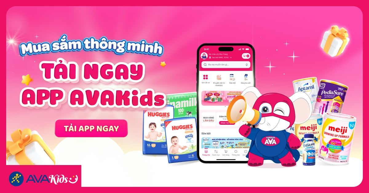 Tải APP AVAKids - Mua tã sữa khuyến mãi, giá tốt - AVAKids.com